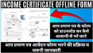 Offline Income Certificate Form PDF For Rajasthan 2026-27